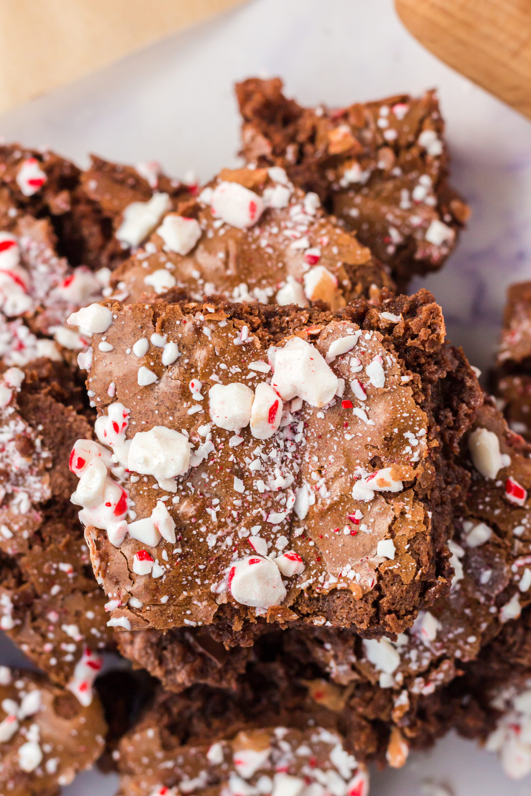 Peppermint Candy Cane Brownies - Stephanie's Way