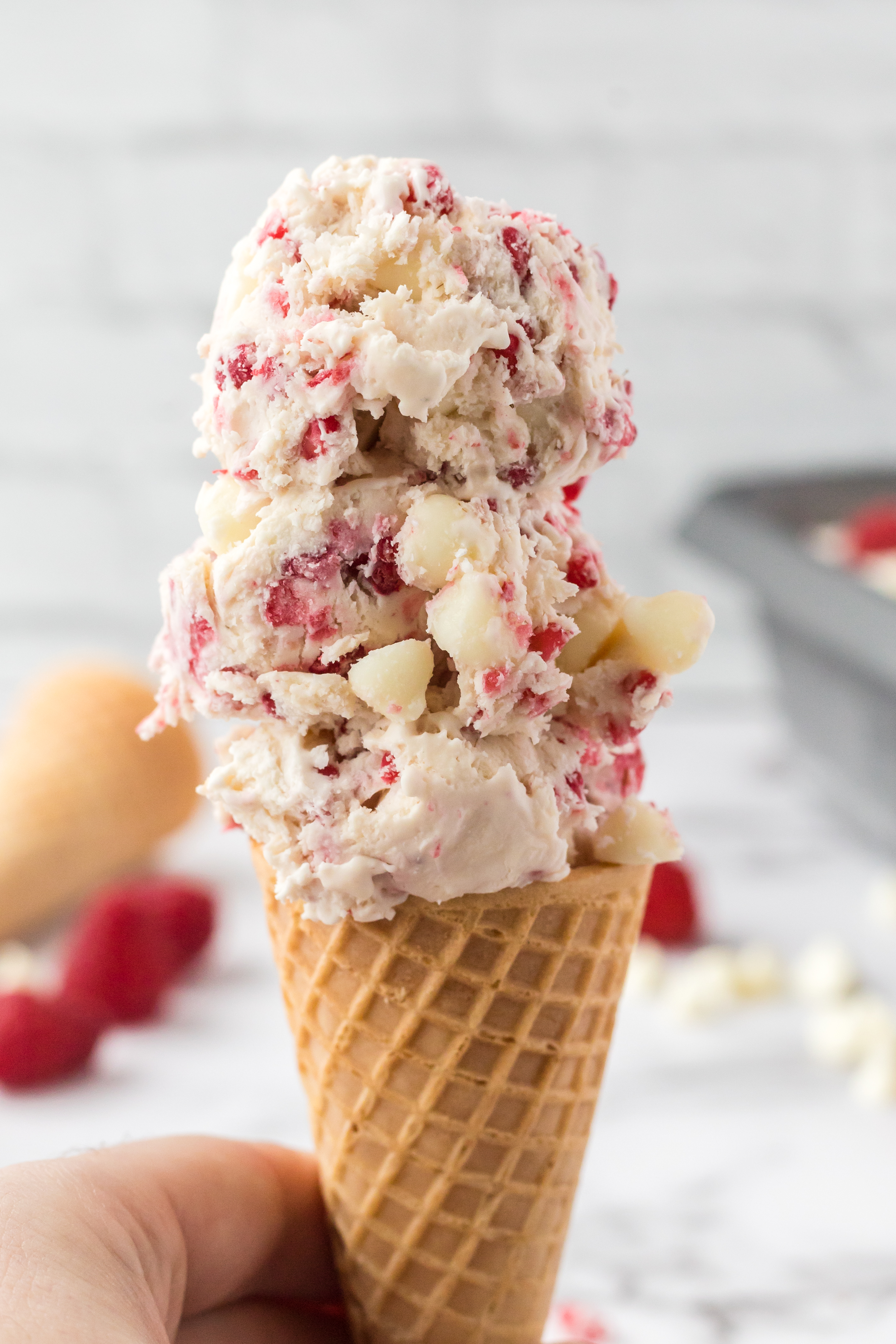 White Chocolate Raspberry Ice Cream - Stephanie's Way
