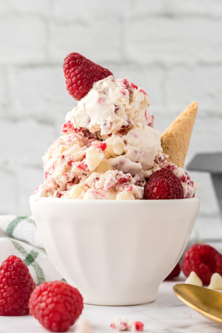 White Chocolate Raspberry Ice Cream - Stephanie's Way